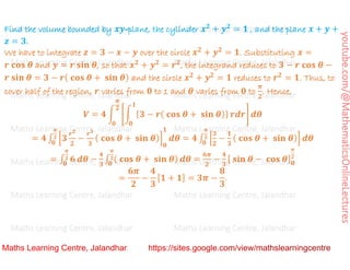 Advanced Mathematics_ Multiple Integrals _ Volume and surface area using double integral ...