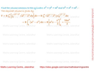 Advanced Mathematics_ Multiple Integrals _ Volume and surface area using double integral ...