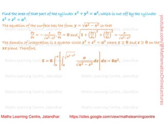 Advanced Mathematics_ Multiple Integrals _ Volume and surface area using double integral ...