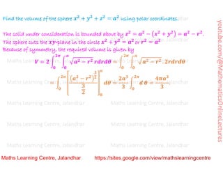 Advanced Mathematics_ Multiple Integrals _ Volume and surface area using double integral ...