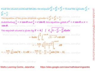 Advanced Mathematics_ Multiple Integrals _ Volume and surface area using double integral ...