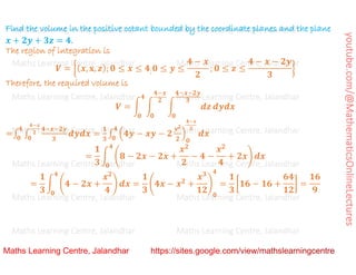 Advanced Mathematics_ Multiple Integrals _ Volume as triple integral _Lecture 8.pdf