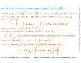 Advanced Mathematics_ Multiple Integrals _ Volume as triple integral _Lecture 8.pdf
