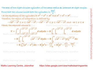 Advanced Mathematics_ Multiple Integrals _ Volume as triple integral _Lecture 8.pdf