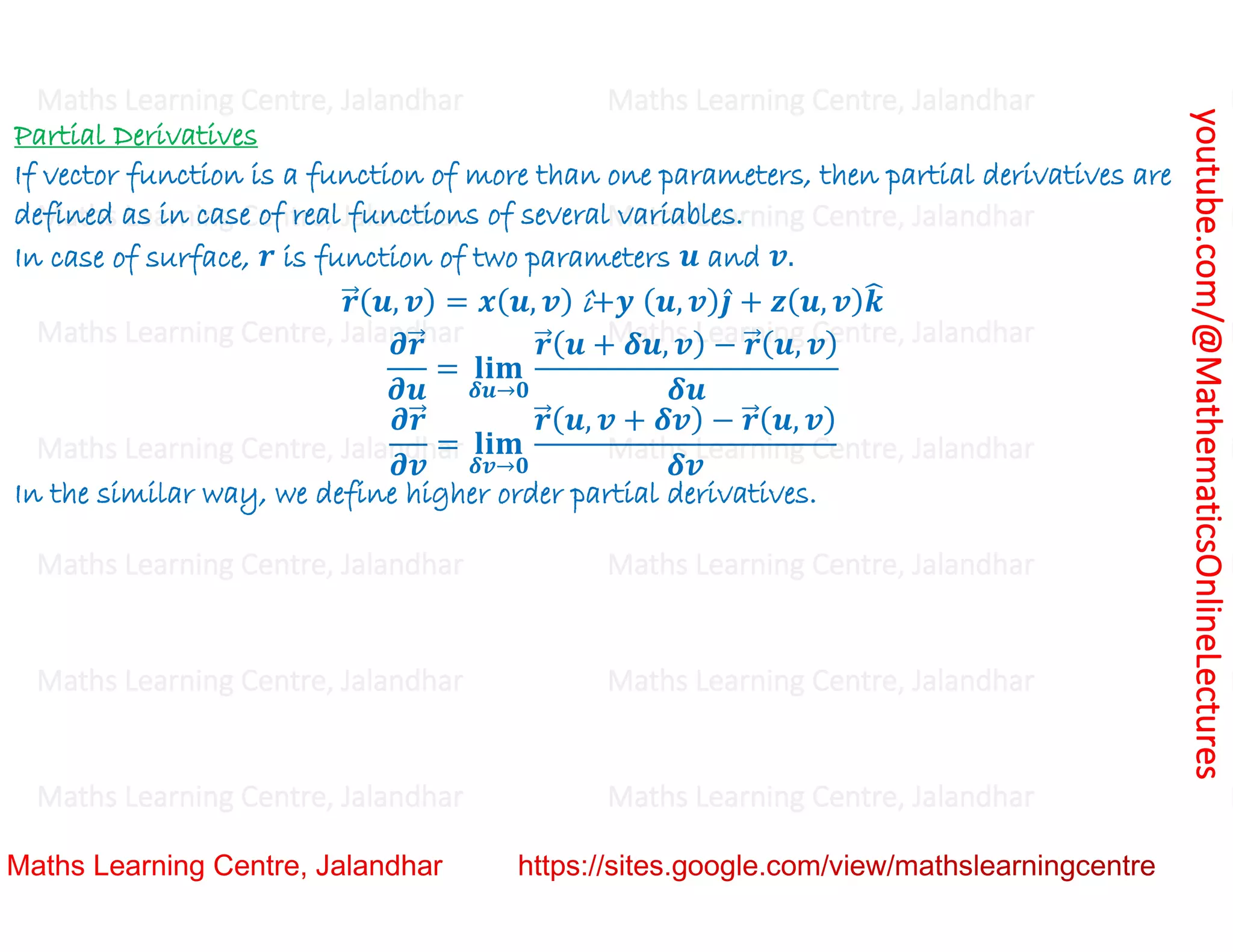 Advanced Mathematics_ Vector Calculus_Differential calculus_Lecture 1.pdf Advanced Mathematics_ Vector Calculus_Differential calculus_Lecture 1.pdf