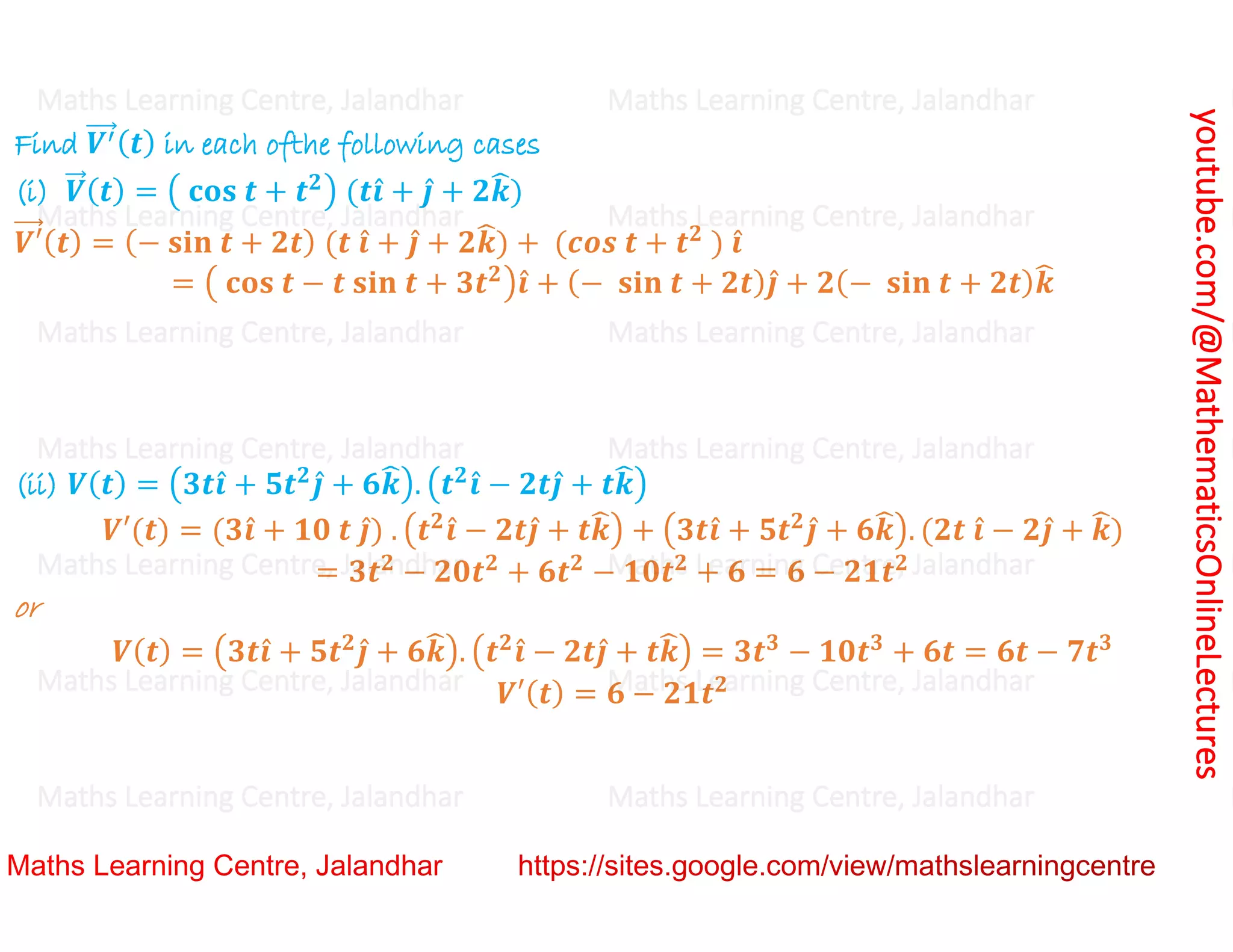 Advanced Mathematics_ Vector Calculus_Differential calculus_Lecture 1.pdf Advanced Mathematics_ Vector Calculus_Differential calculus_Lecture 1.pdf