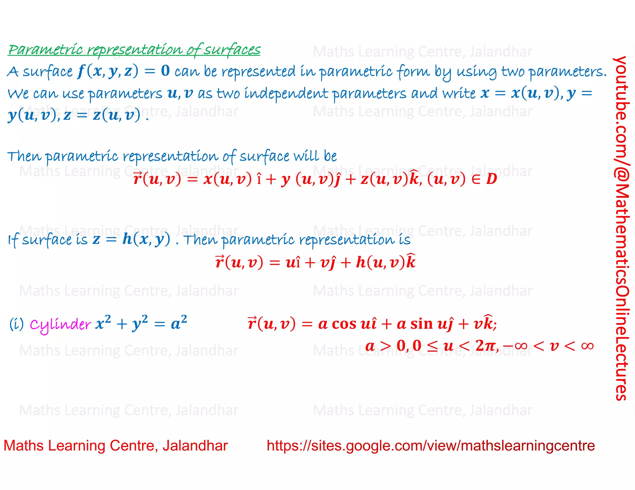 Advanced Mathematics Vector Calculusdifferential Calculuslecture 1pdf