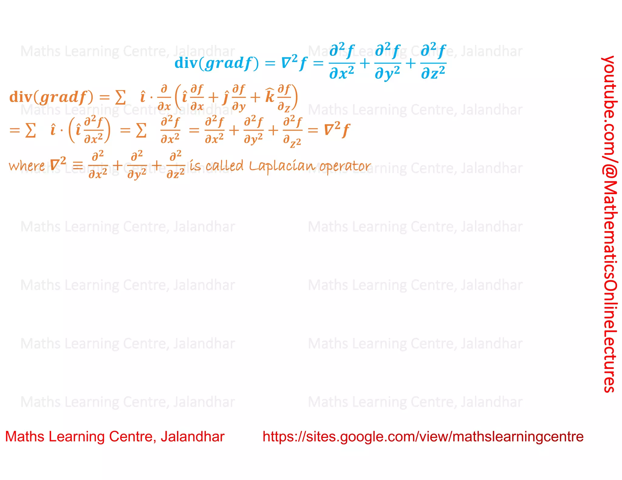 Advanced Mathematics Vector Calculus Divergence And Curl Lecture 3 Pdf