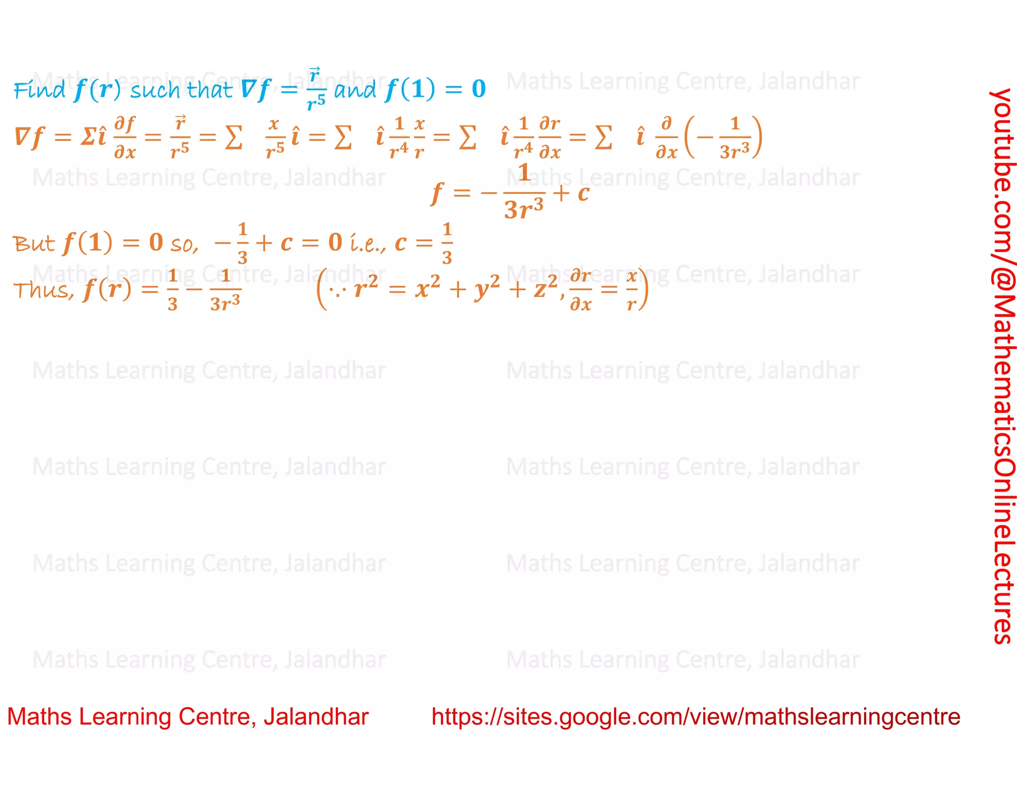 Advanced Mathematicsvector Calculusgradientlecture 2pdf