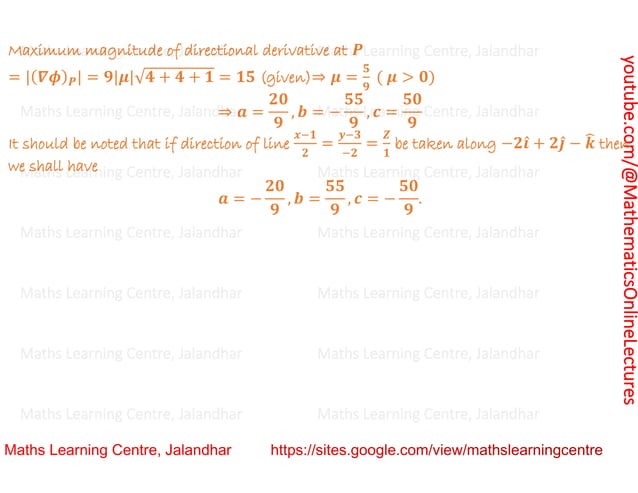 Advanced Mathematicsvector Calculusgradientlecture 2pdf