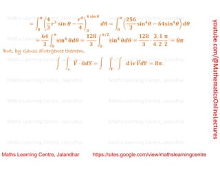 Advanced Mathematics_Vector Calculus_Integral calculus (Gauss Divergence theorem) Lecture 9.pdf ...
