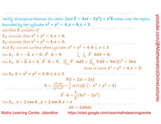 Advanced Mathematics_Vector Calculus_Integral calculus (Gauss Divergence theorem) Lecture 9.pdf ...
