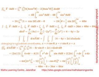 Advanced Mathematics_Vector Calculus_Integral calculus (Gauss ...