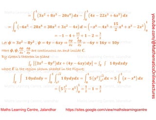 Advanced Mathematics_Vector Calculus_Integral calculus_(green's theorem ...