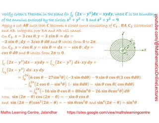 Advanced Mathematics_Vector Calculus_Integral calculus_(green's theorem)_Lecture 7.pdf