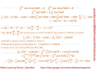 Advanced Mathematics_Vector Calculus_Integral calculus_(green's theorem ...
