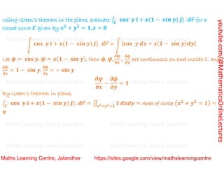 Advanced Mathematics_Vector Calculus_Integral calculus_(green's theorem)_Lecture 7.pdf