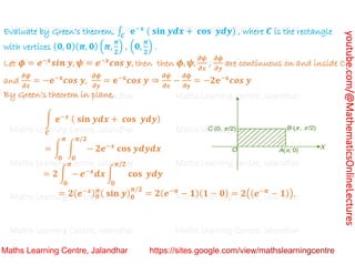 Advanced Mathematics_Vector Calculus_Integral calculus_(green's theorem)_Lecture 7.pdf