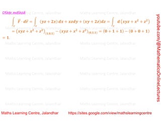 Advanced Mathematics_Vector Calculus_Integral calculus_line integral_Lecture 5.pdf | Physics ...