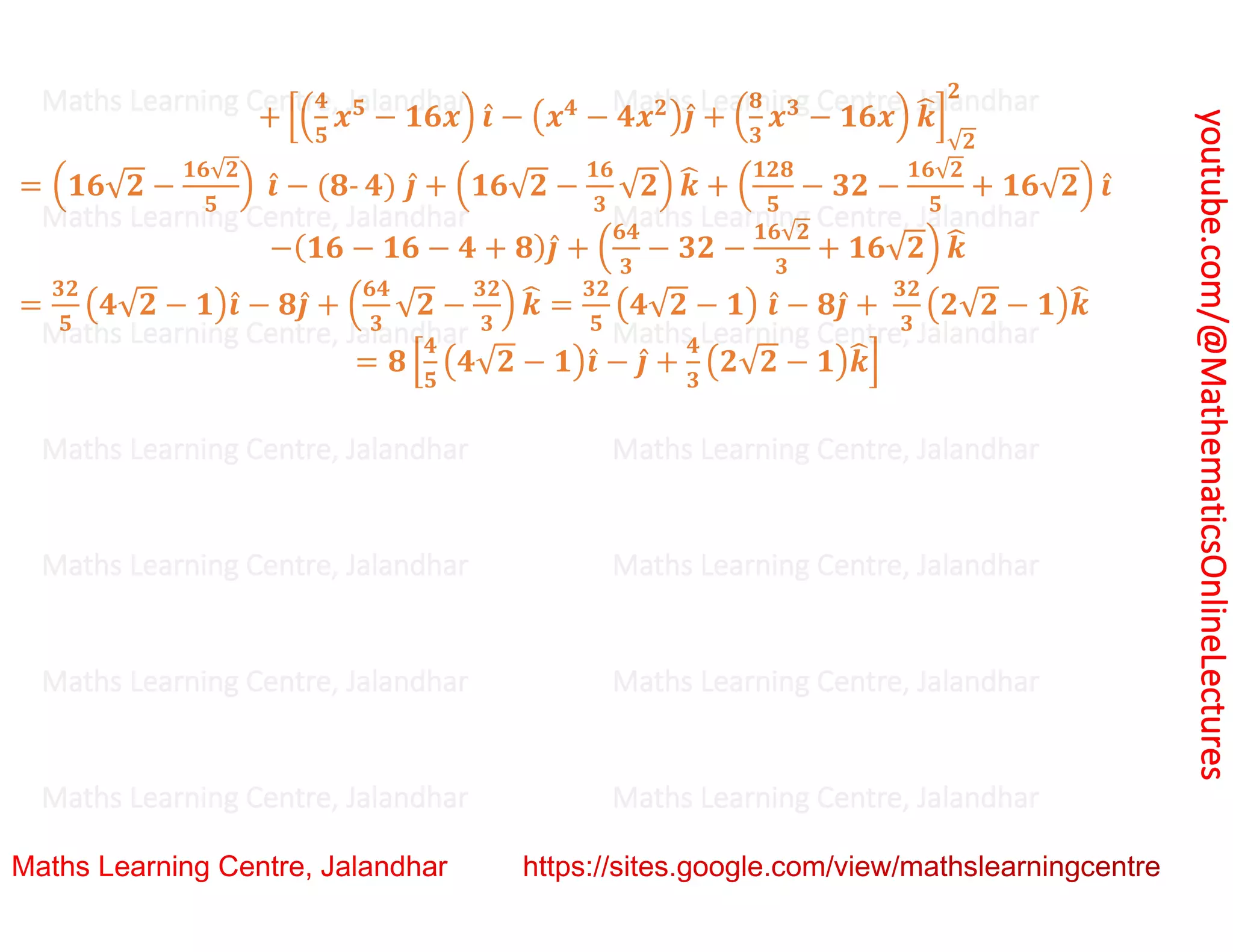 Advanced Mathematics_Vector Calculus_Integral calculus_line integral (surface and volume ...