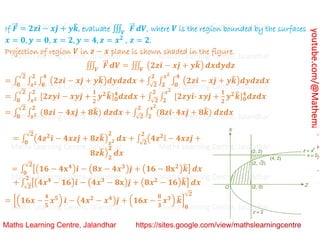 Advanced Mathematics_Vector Calculus_Integral calculus_line integral (surface and volume ...