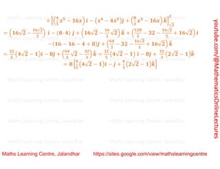 Advanced Mathematics_Vector Calculus_Integral calculus_line integral ...