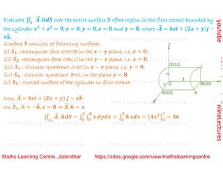 Advanced Mathematics_Vector Calculus_Integral calculus_line integral (surface and volume ...