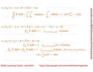 Advanced Mathematics_Vector Calculus_Integral calculus_line integral (surface and volume ...