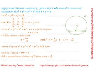 Advanced Mathematics_Vector Calculus_Integral calculus (Stoke's theorem) Lecture 8.pdf