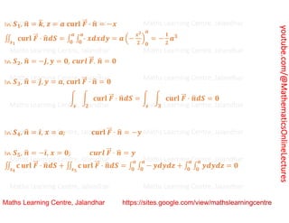Advanced Mathematics_Vector Calculus_Integral calculus (Stoke's theorem ...
