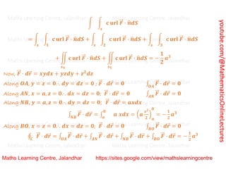 Advanced Mathematics_Vector Calculus_Integral calculus (Stoke's theorem ...