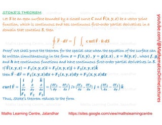 Advanced Mathematics_Vector Calculus_Integral calculus (Stoke's theorem) Lecture 8.pdf
