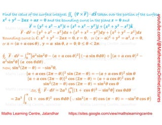 Advanced Mathematics_Vector Calculus_Integral calculus (Stoke's theorem) Lecture 8.pdf