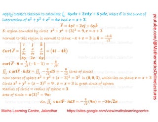 Advanced Mathematics_Vector Calculus_Integral calculus (Stoke's theorem) Lecture 8.pdf