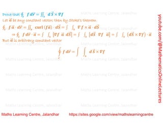 Advanced Mathematics_Vector Calculus_Integral calculus (Stoke's theorem) Lecture 8.pdf