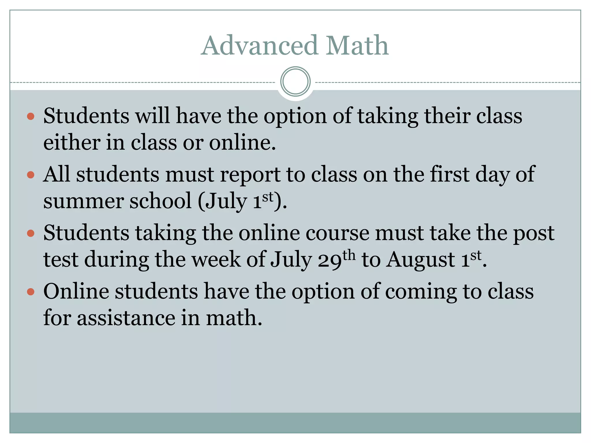 Advanced math i & ii 6-18-2013 | PPT
