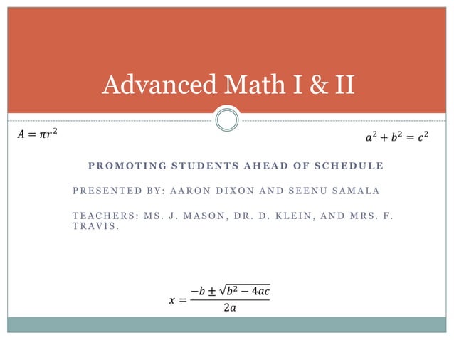 Advanced math i & ii 6-18-2013 | PPT