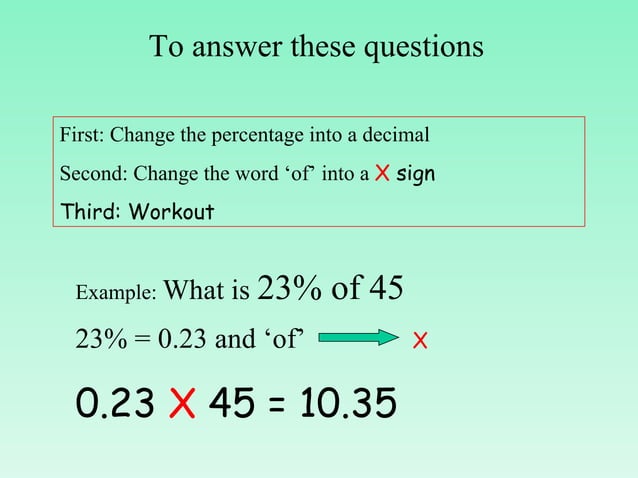 Advanced Math Percentages | PPT