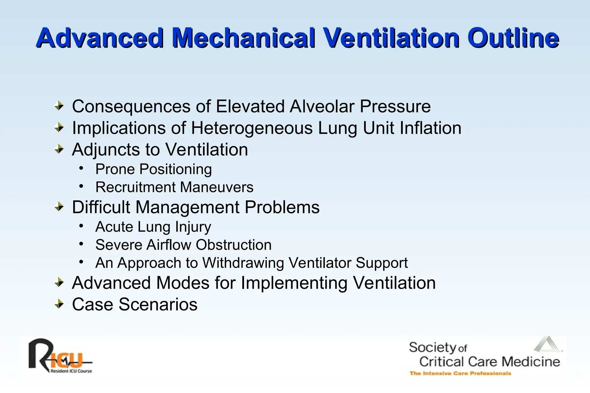 Advanced Mechanical Ventilation in medicene | PPT