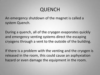 Advanced medical imaging mri safety 2013 | PPTX
