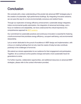 Advanced MEP Strategies for High-Performance Buildings | PDF