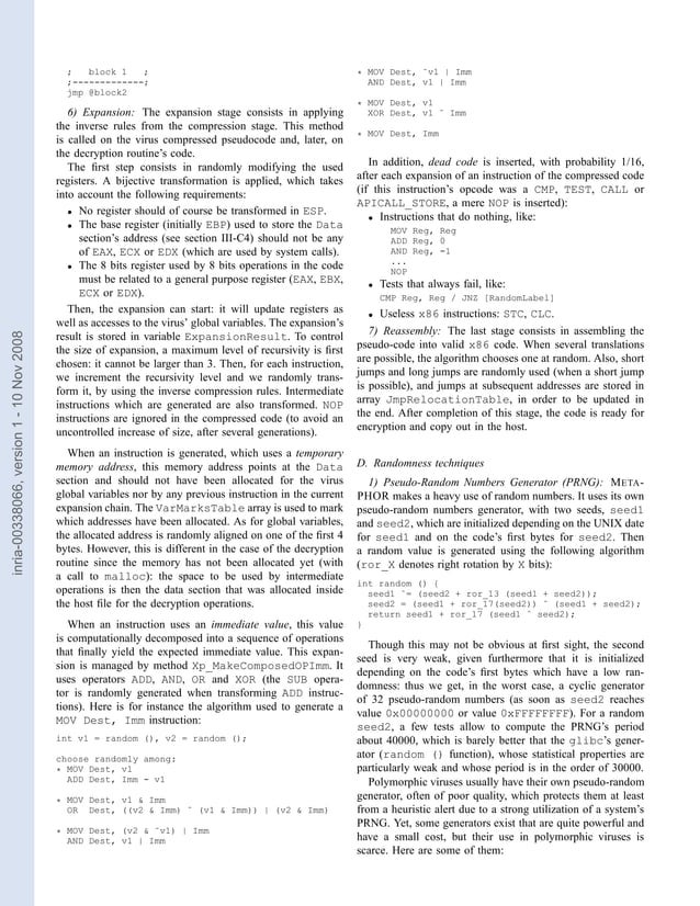 Advanced metamorphic techniques in computer viruses | PDF