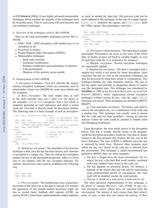 Advanced metamorphic techniques in computer viruses | PDF