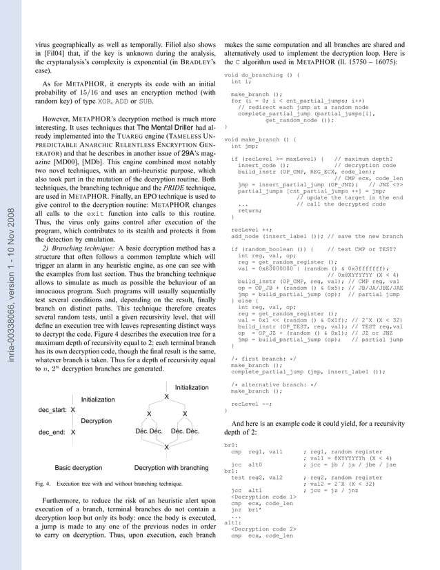 Advanced metamorphic techniques in computer viruses | PDF