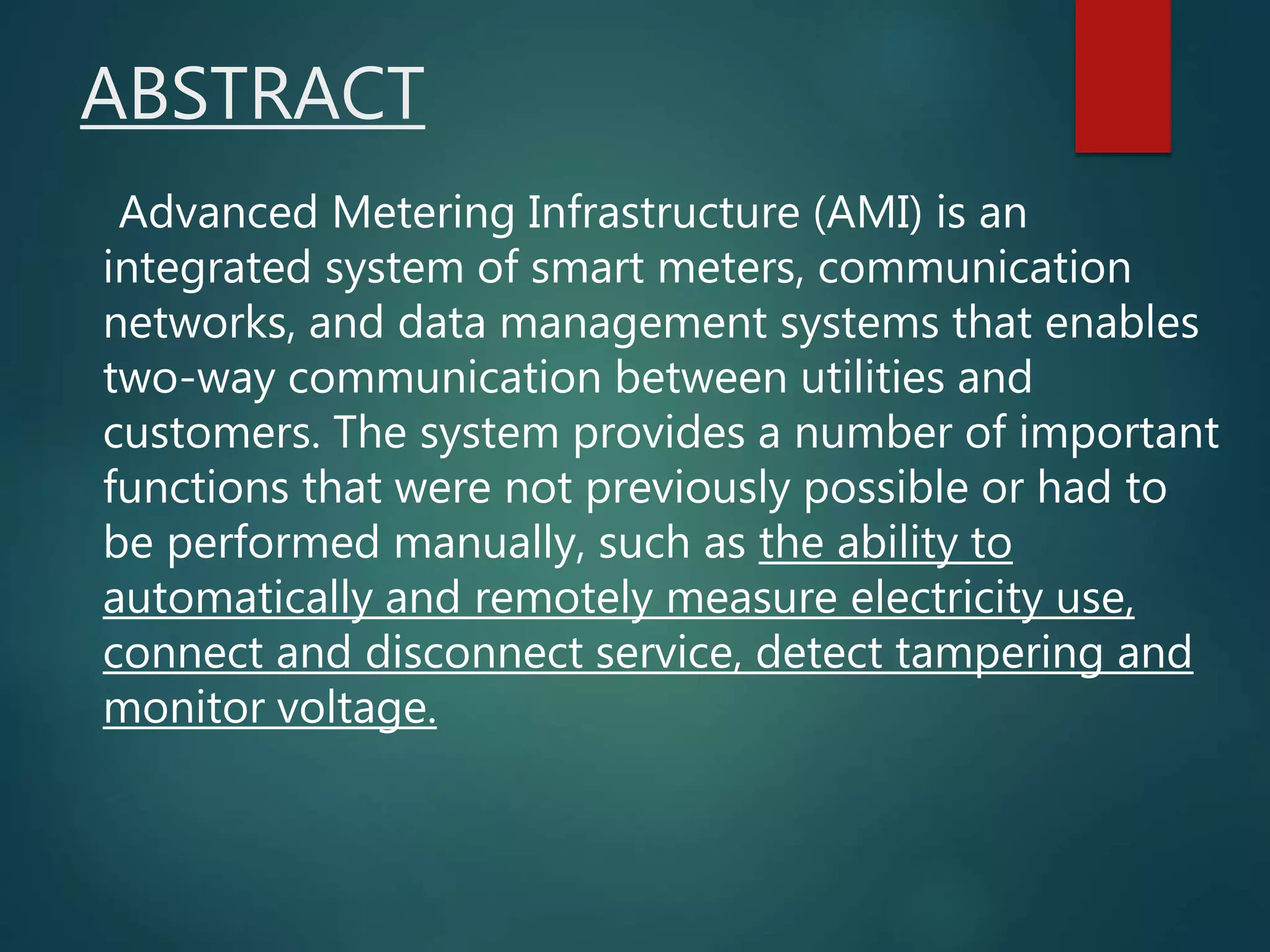 Advanced Metering Infrastructure | PPTX