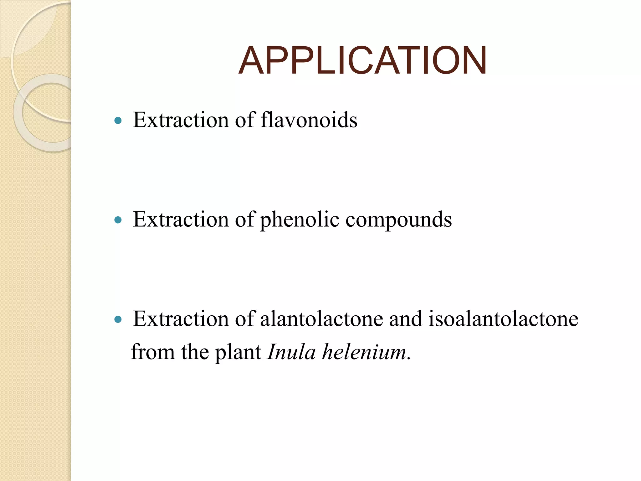 Advanced methods of extraction | PPTX