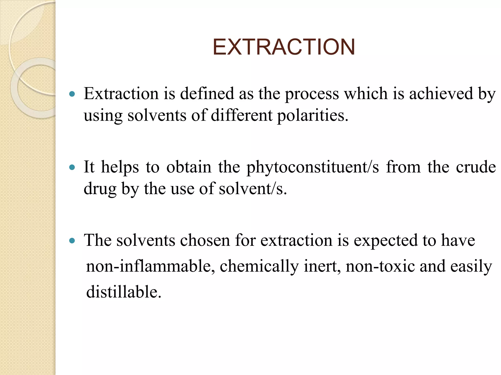 Advanced methods of extraction | PPTX