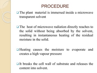 Advanced methods of extraction | PPTX