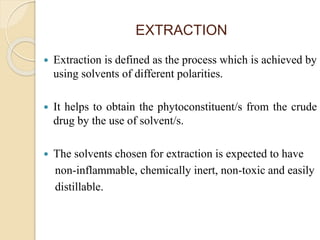 Advanced methods of extraction | PPTX