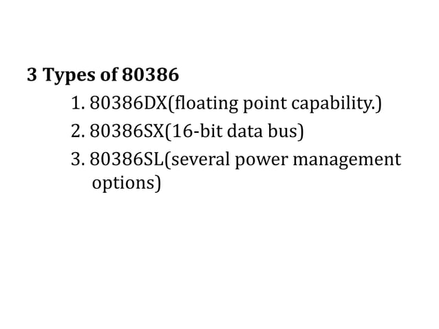 ADVANCED MICROPROCESSORS featuers, block diagram and register ...